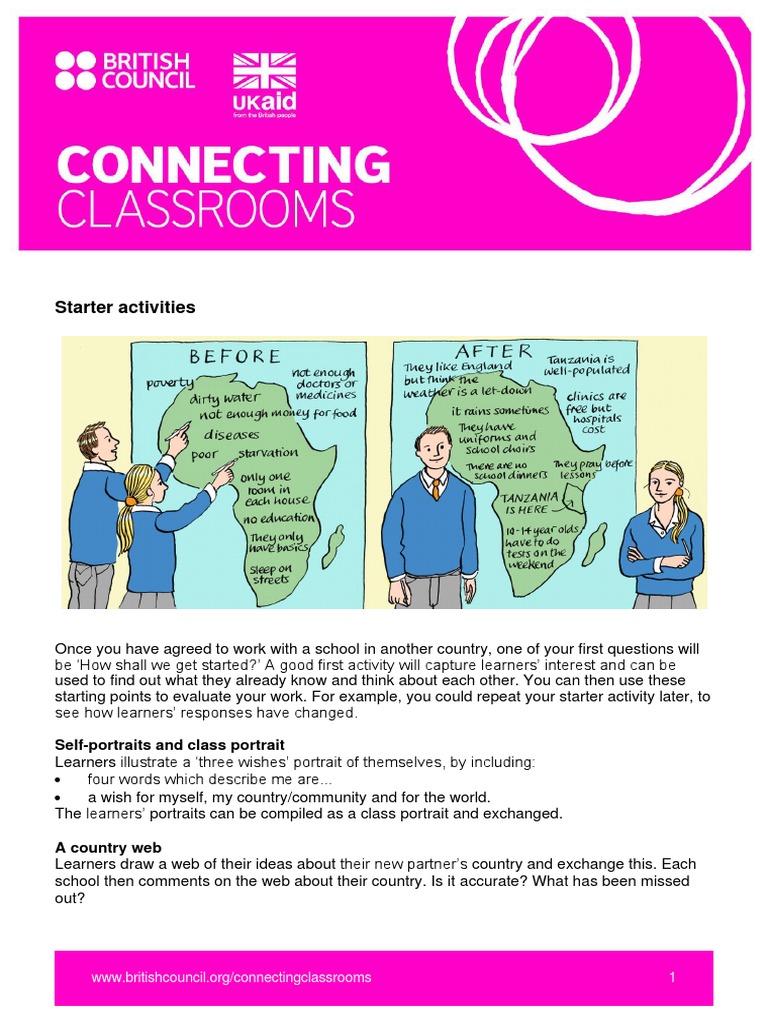 Connecting Classrooms - Starter Activities | PDF | Communication ...