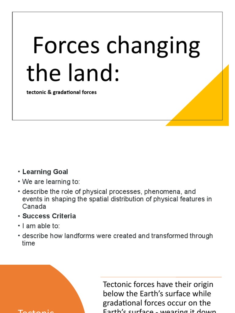 4。 5. Tectonic and Gradational Forces | PDF