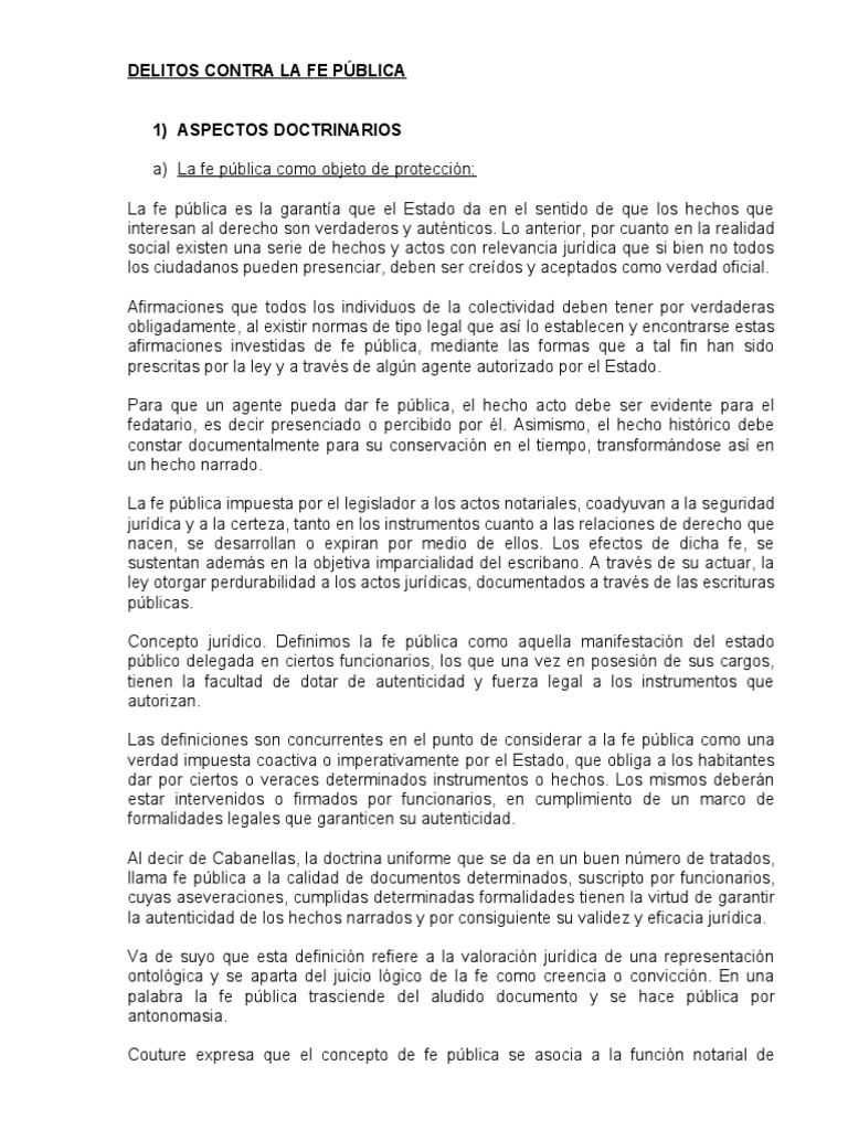 Delitos Contra La Fe Publica | PDF