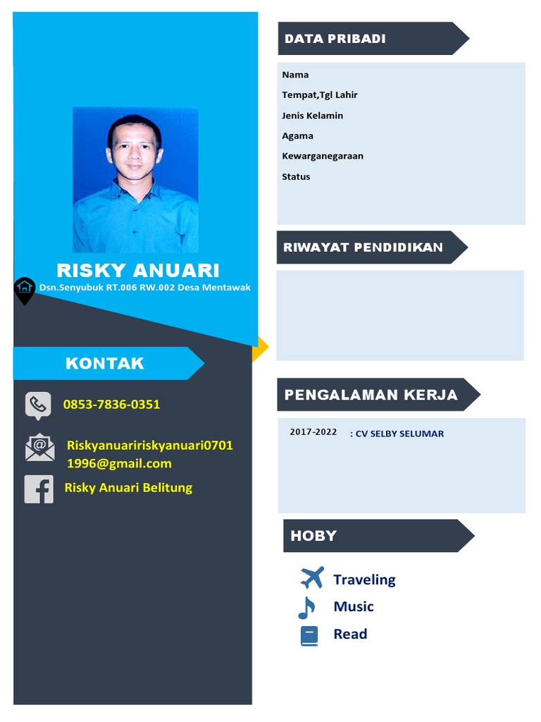 Lamaran Kerja Riski Anuari | PDF