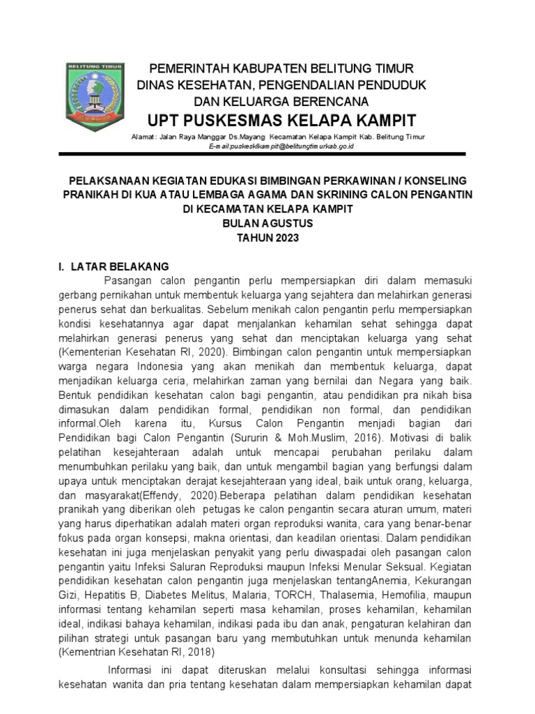 LPD Bok Caten Kua Agustus 2023 | PDF