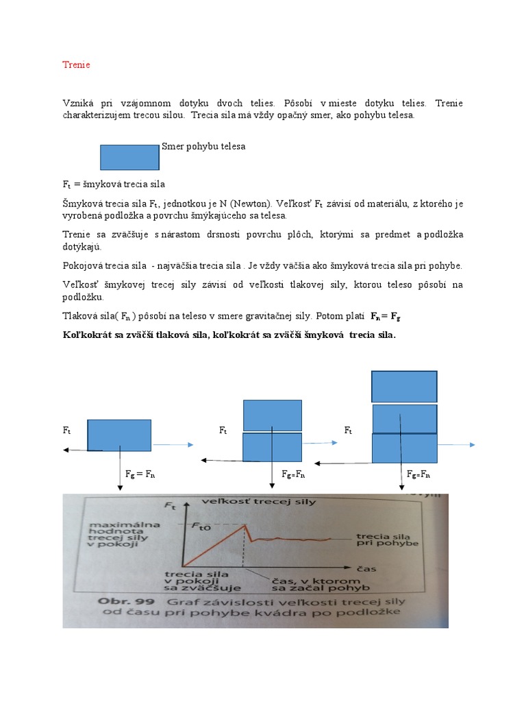 Trenie - Poznã¡mky | PDF