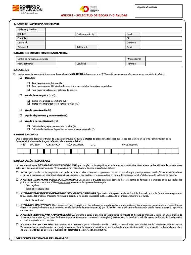 Solicitud de Beca y Ayuda de Transporte | PDF | Transporte público ...