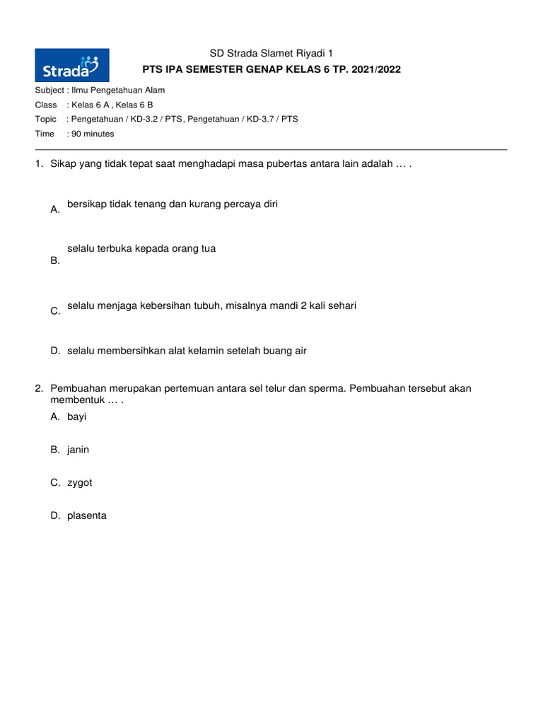 Soal Lat Ipa SMT 2 | PDF