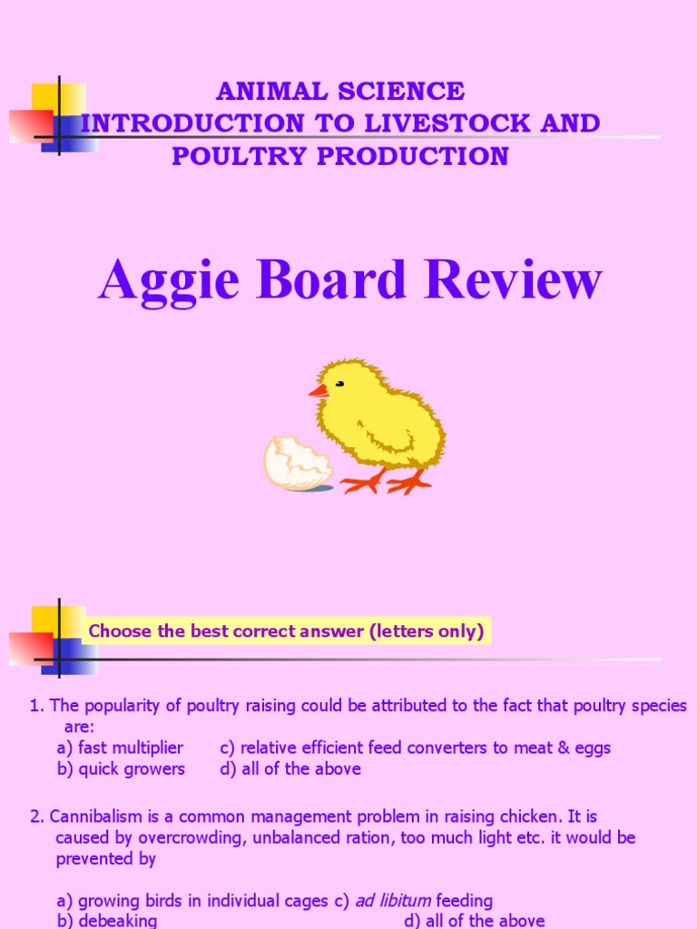 AGGIE Reviewer '06 | Download Free PDF | Chicken | Poultry Farming