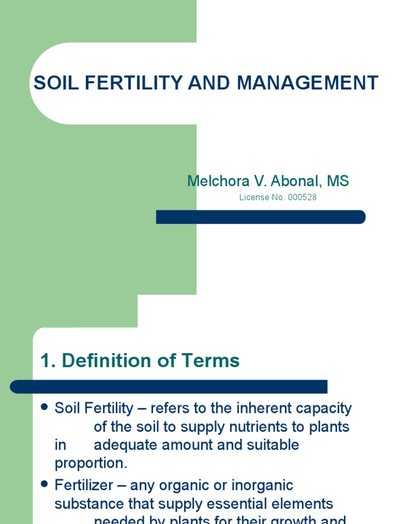 Soil Fertility: Management & Factors | PDF | Soil | Fertilizer