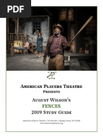 August Wilson + Fences | PDF | Fences (Play)