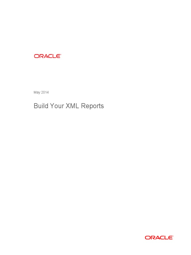 Build Your XML Reports A Procurement Technical Brief | PDF | Written ...