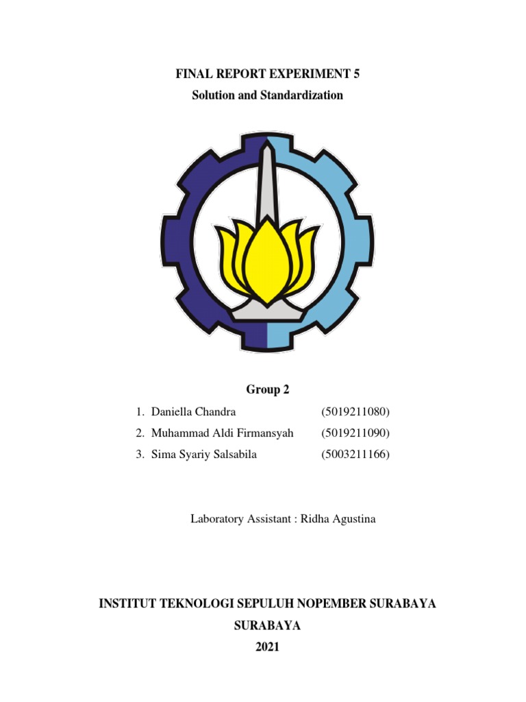 Experiment Report 5 - Group 2 - Chemistry 40 | PDF | Titration | Chemistry