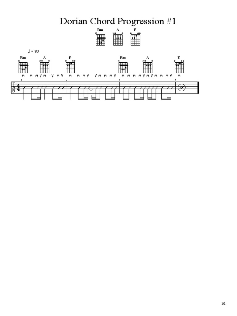 Dorian Chord Progression #1 | PDF