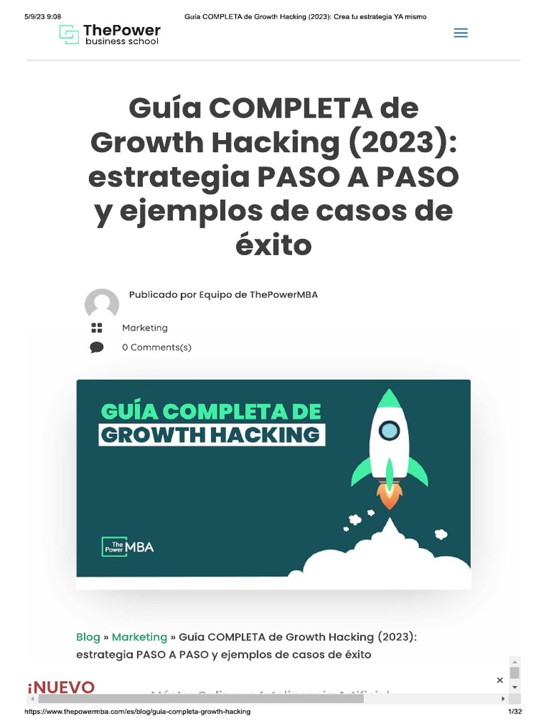 230905-Guía COMPLETA de Growth Hacking (2023) - TPMBA | PDF