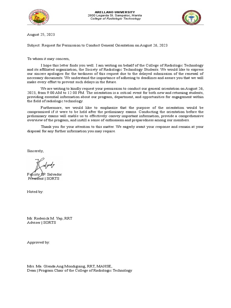 Letter For Vpaa | PDF