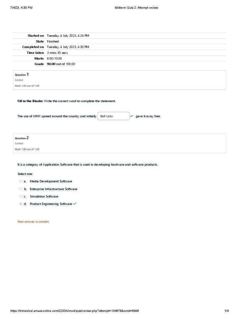 Midterm Quiz 2 - UGRD-ITE6100 Introduction To Computing | PDF