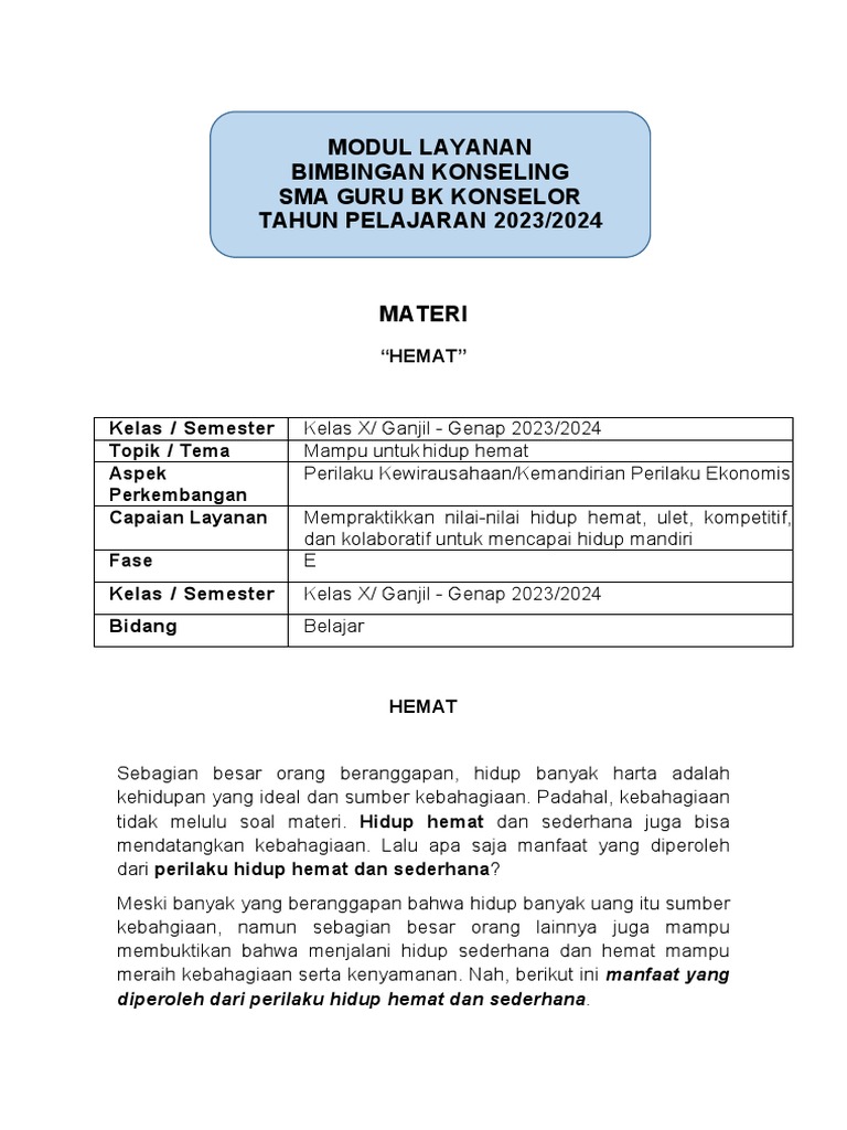 Modul Materi 8 - Sma | PDF | Karier & Perkembangan | Seni