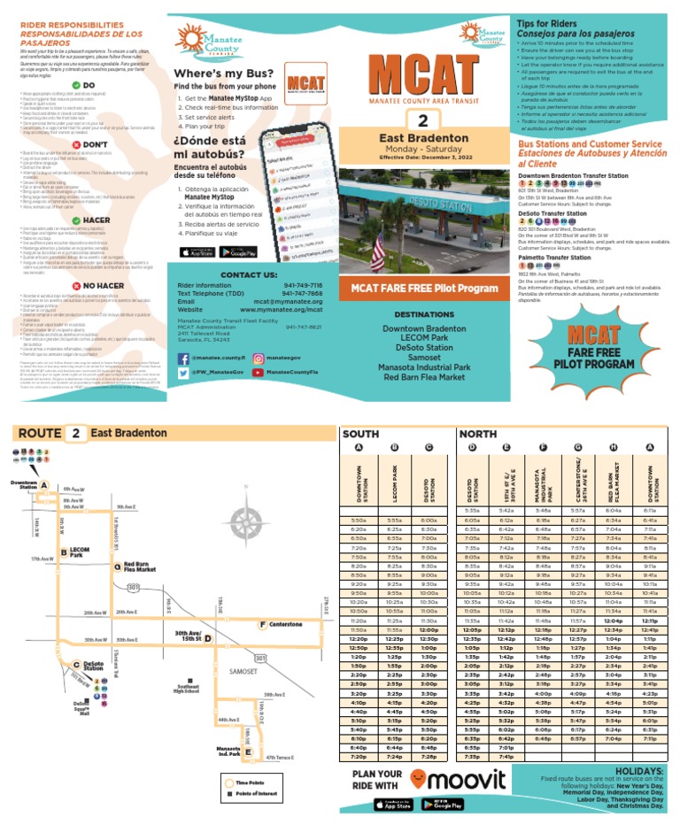 MCAT Bus Routes and Rider Guidelines | PDF | Transport | Public Transport