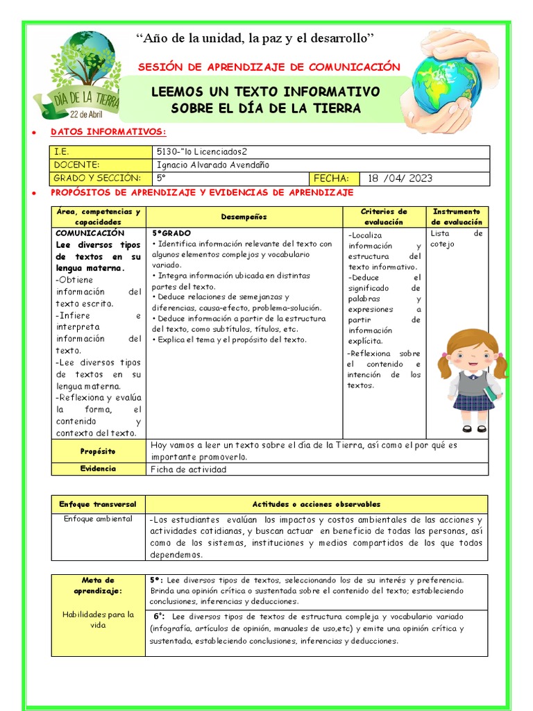 SES-FECHA CÍVICA-DÍA DE LA TIERRA - Ignacio | PDF
