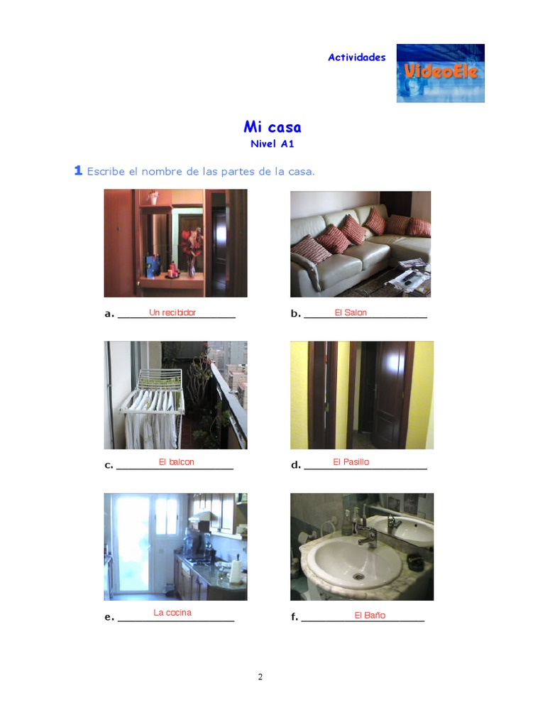 A1 Mi Casa Actividad 2 Pdf
