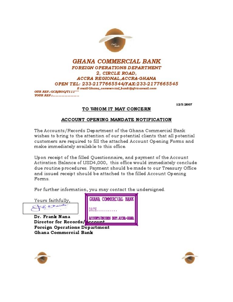 Ghana Commercial Bank | Service Industries | Services (Economics)