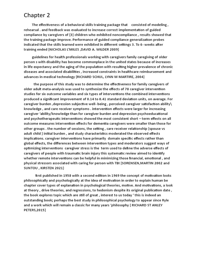 RRL Chapter 3 | PDF | Caregiver | Psychology