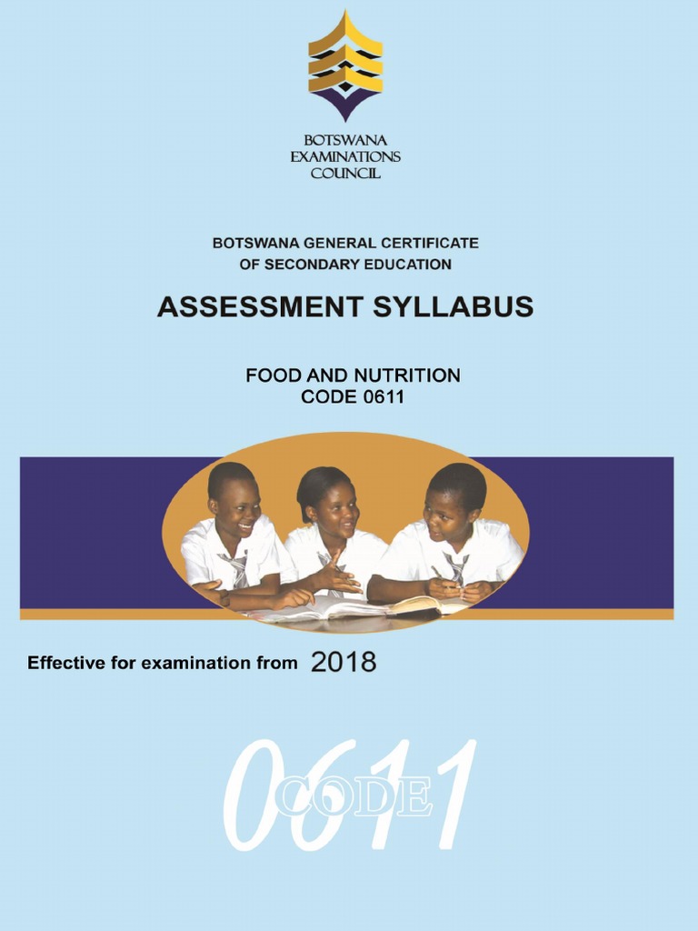 Food and Nutrition Syllabus | PDF | Diet (Nutrition) | Diet & Nutrition