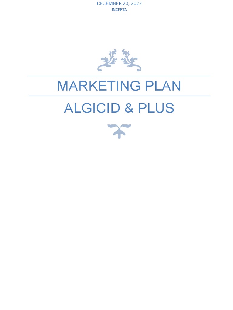 Algicid Marketing Plan v1 | PDF | Gastroesophageal Reflux Disease ...