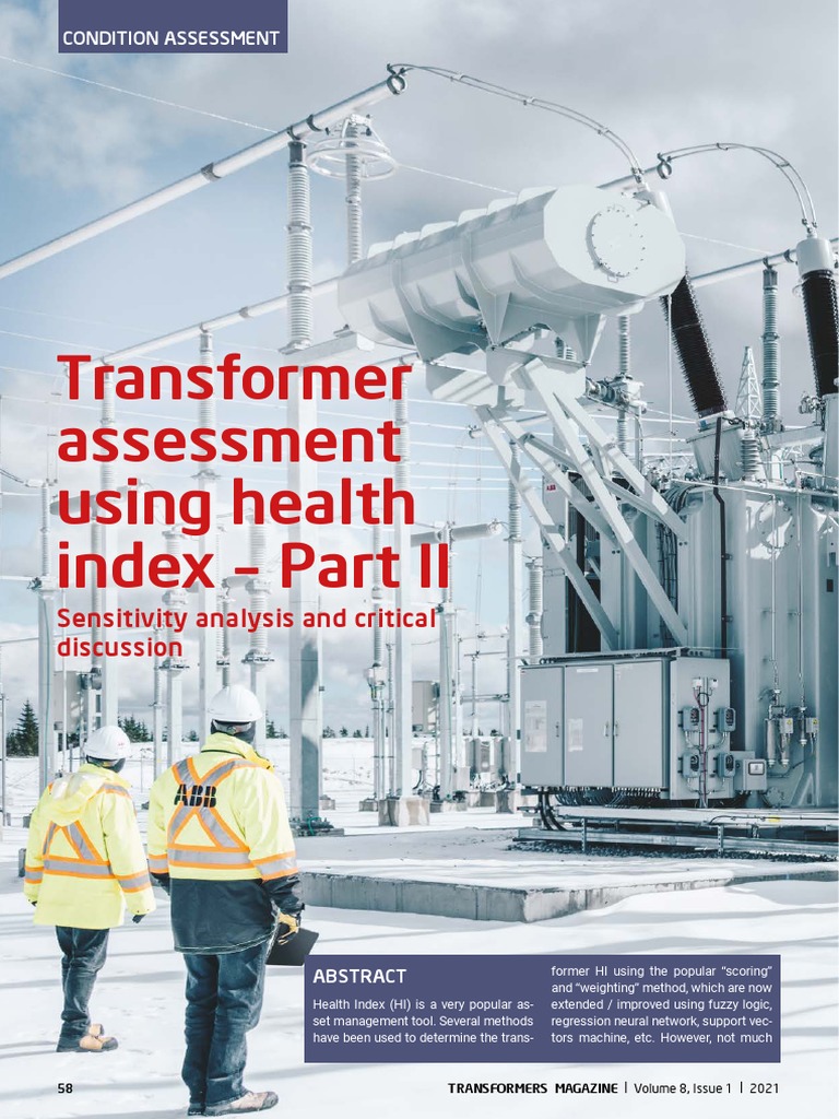 Transformer Health Index - Sensitivity Analysis and Critical Discussion ...
