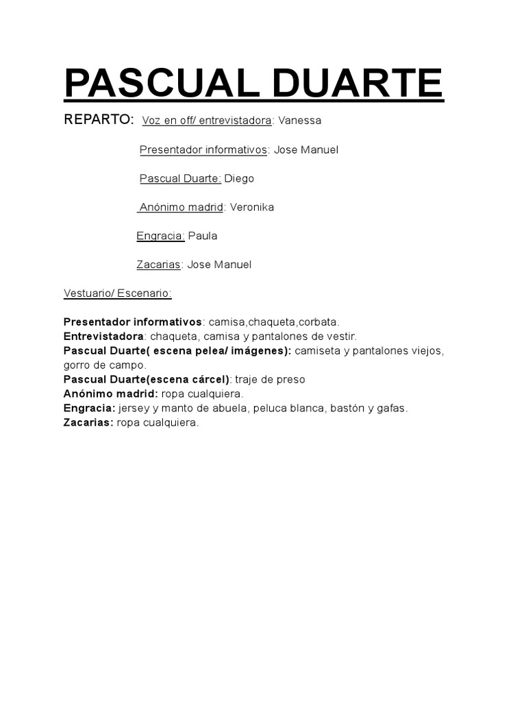Pascual Duarte | PDF