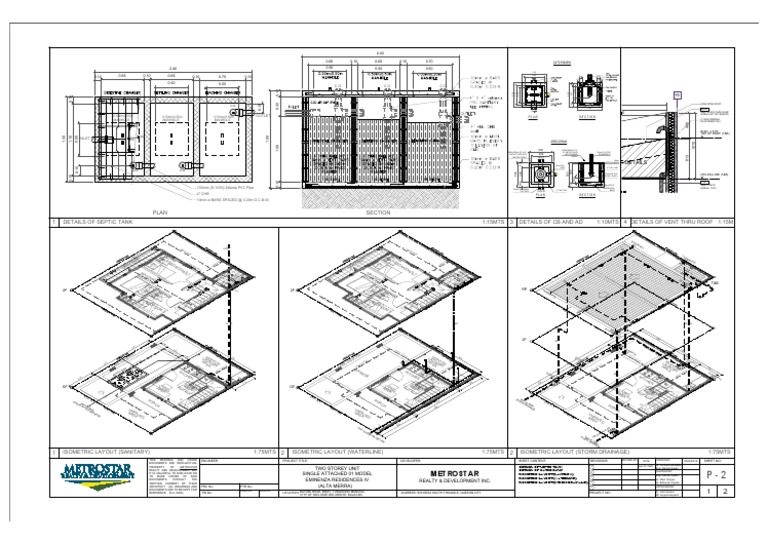 Isometric Plumbing Layout for Two Storey Unit | PDF | Civil Engineering ...