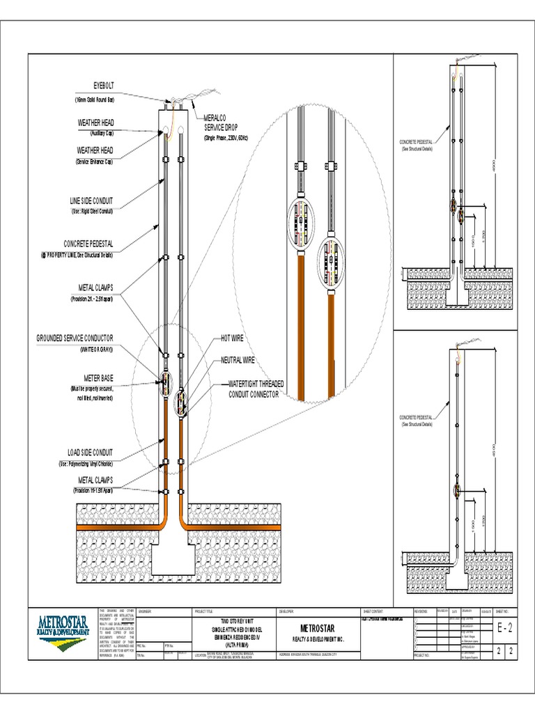 E2-Kilowatt Hour-Meter Pole Details | PDF | Electric Power | Equipment