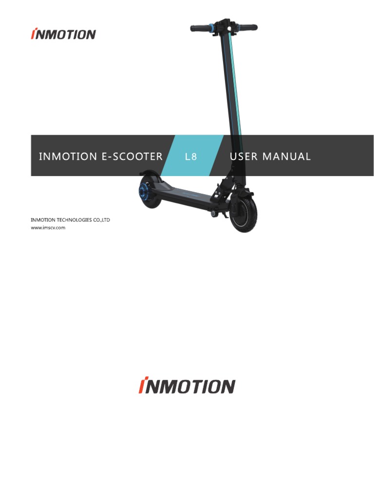 InMotion E-SCOOTER L8F User Manual | PDF | Battery Charger ...