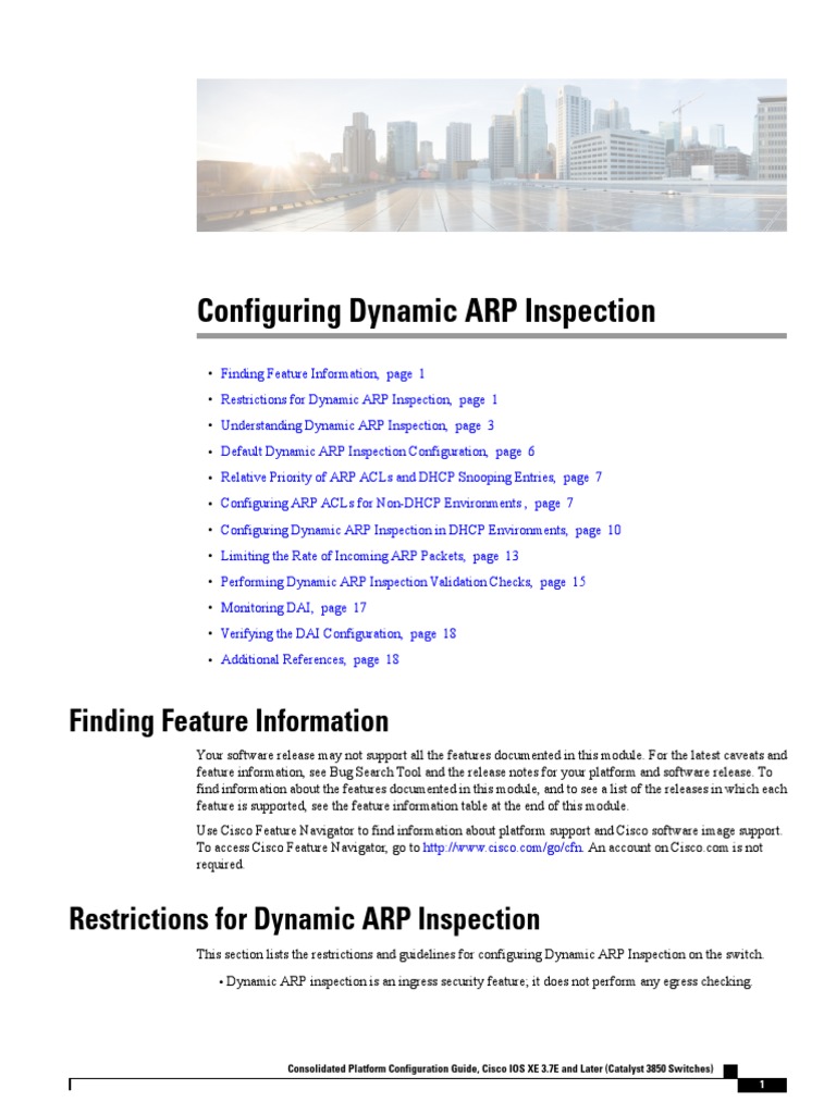 Configuring Dynamic Arp Inspection | PDF | Ip Address | Network Switch
