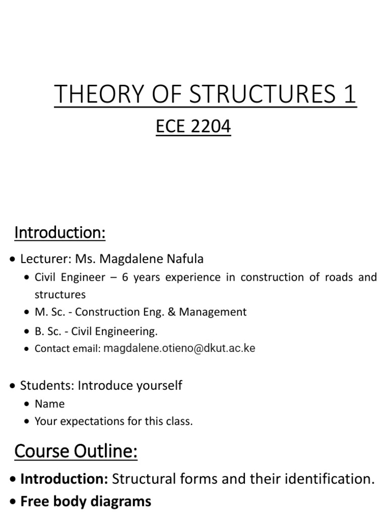 Lecture 1 - ToS 1 - Introduction - Structural Forms and Their Identification | PDF | Truss ...
