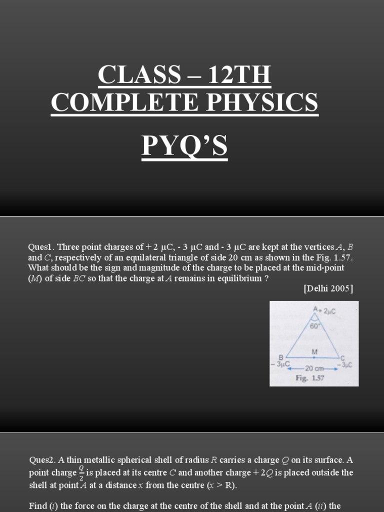 Class - 12th (Complete Physics) | PDF