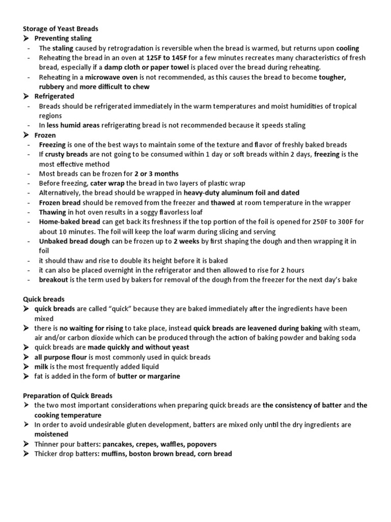 Yeast and Quick Breads Cont. | PDF | Breads | Pancake