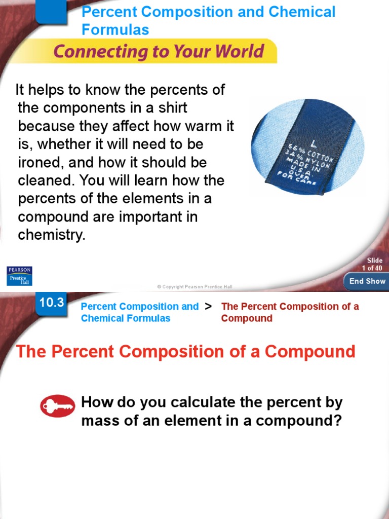 Percentage Composition and Empirical Formula | PDF | Chemical Compounds ...