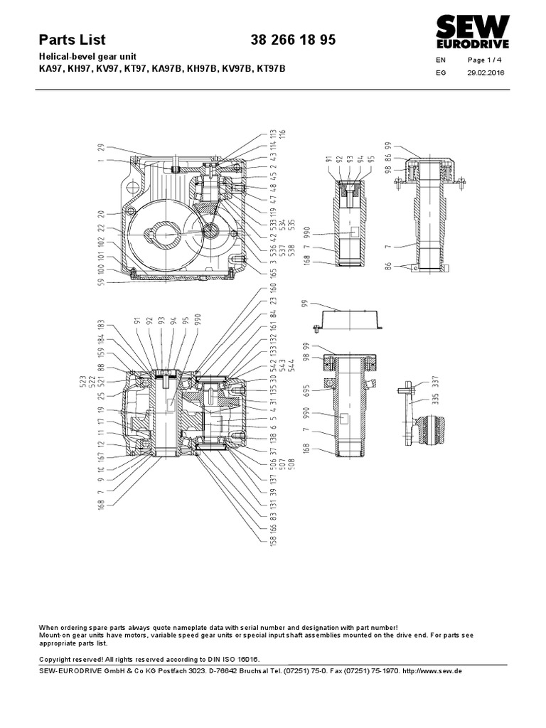 Sany RTG Trolley Gearbox | PDF | Gear | Bearing (Mechanical)