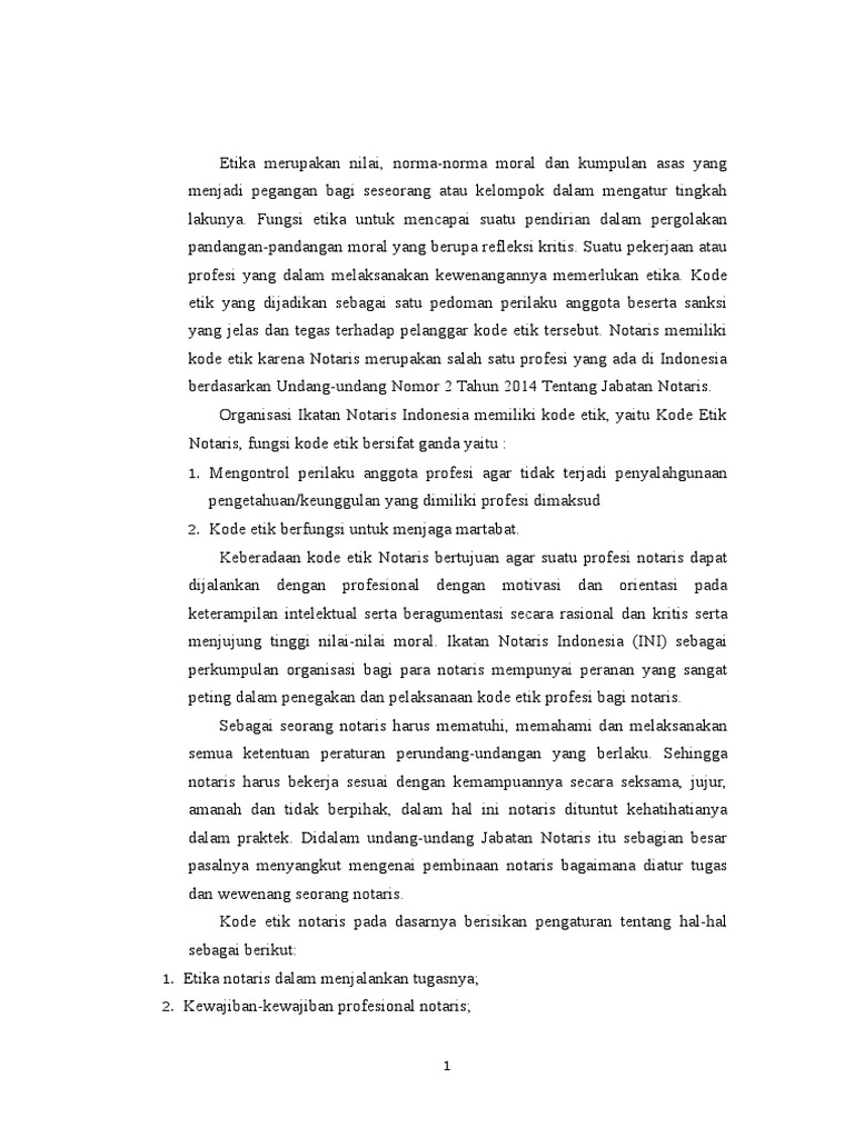 Kasus Kode Etik Notaris Devi Sinta Bela Alena | PDF