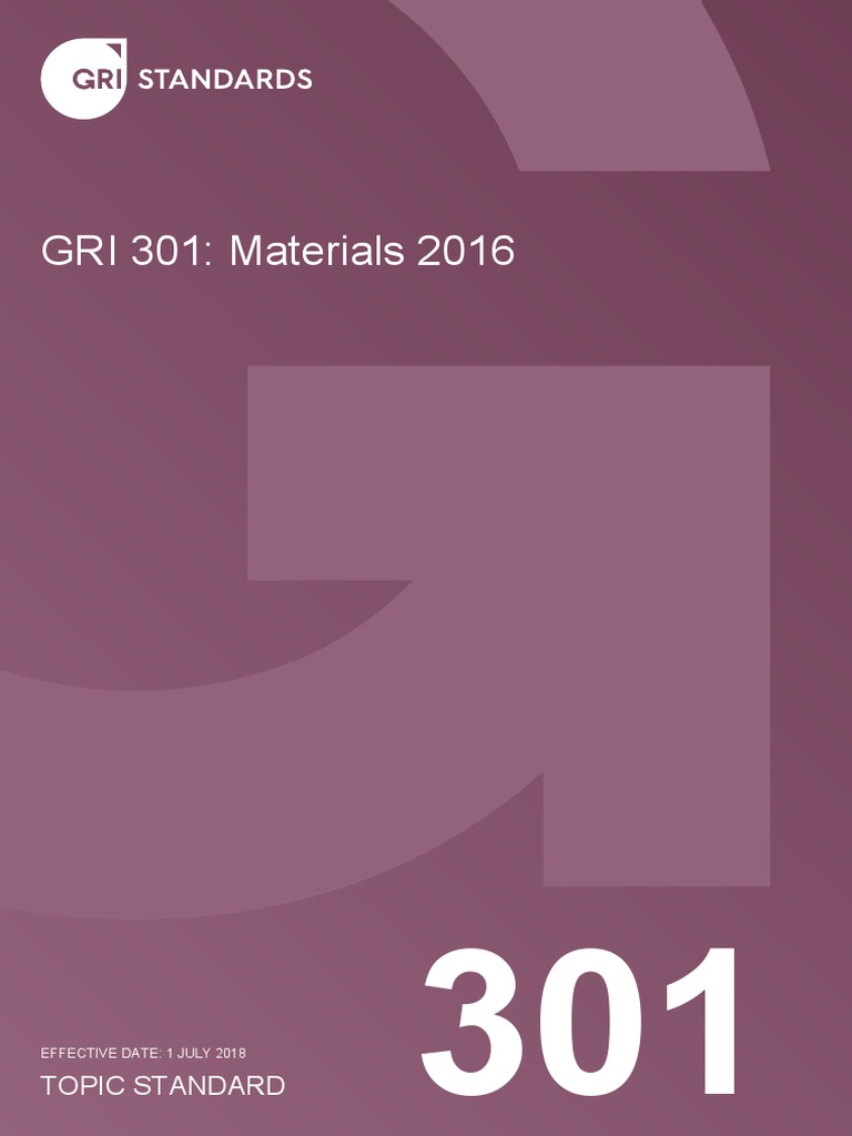 GRI 301 - Materials 2016 | PDF