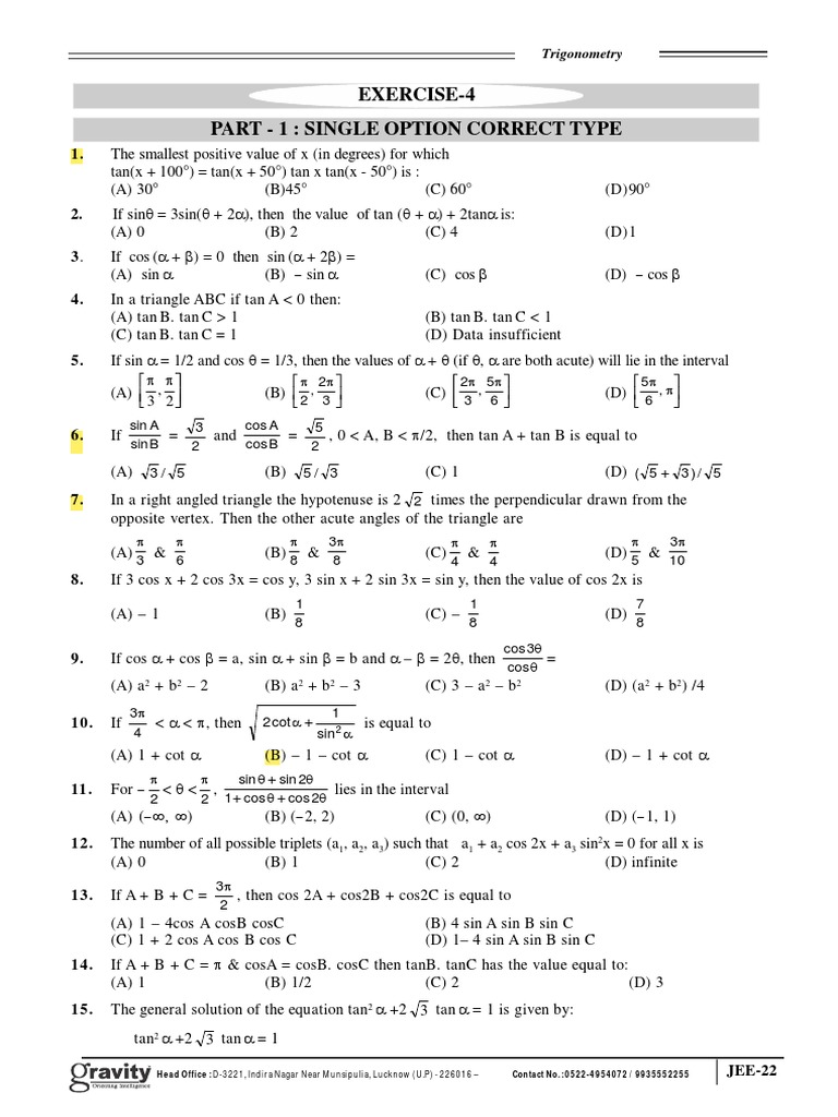 4 Trigonometry PMD | PDF | Euclidean Plane Geometry | Complex Analysis