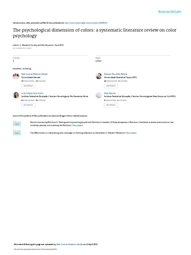 Handbook of Color Psychology | PDF | Color | Methodology