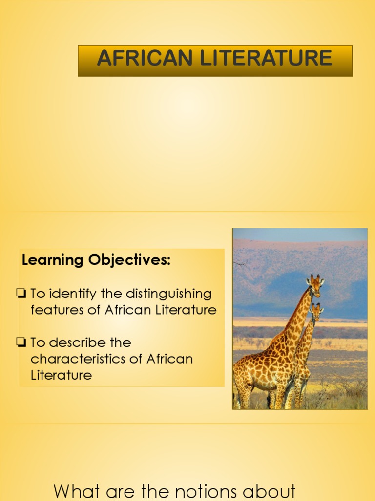 Lesson 1 - Intro To African Lit. African Chants | PDF | Poetry | Oral ...