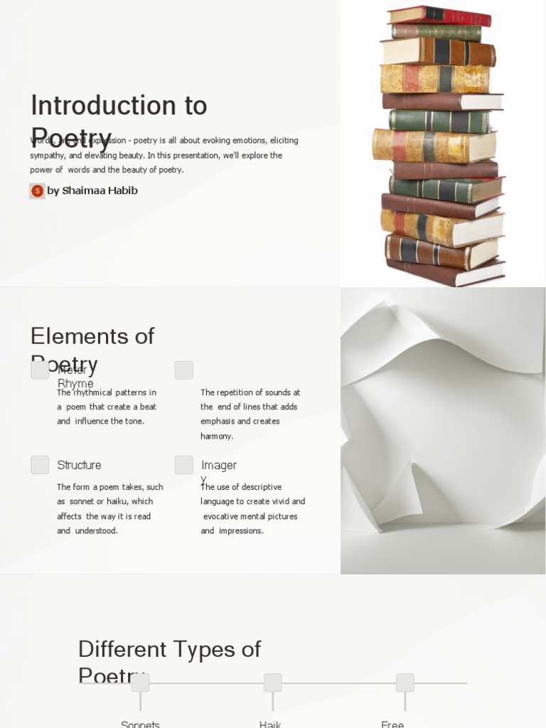 Introduction To Poetry | PDF | Poetry | Metre (Poetry)