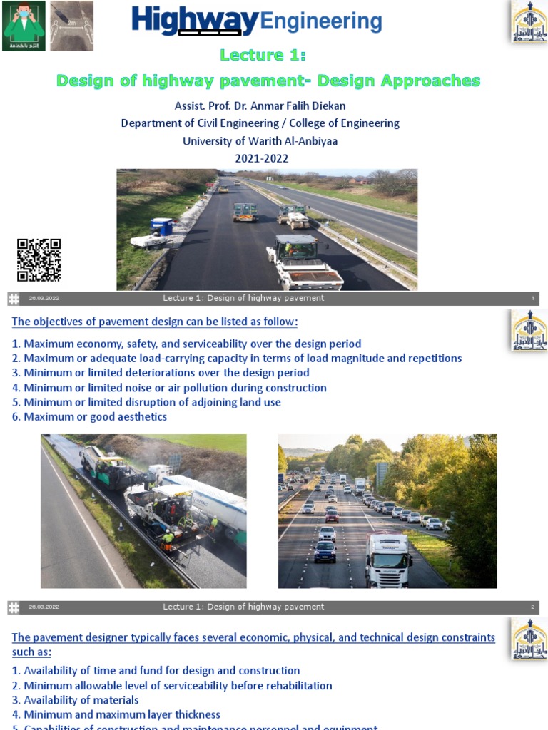Lecture 1 Design of Highway Pavement - Design Approaches | PDF | Technology & Engineering