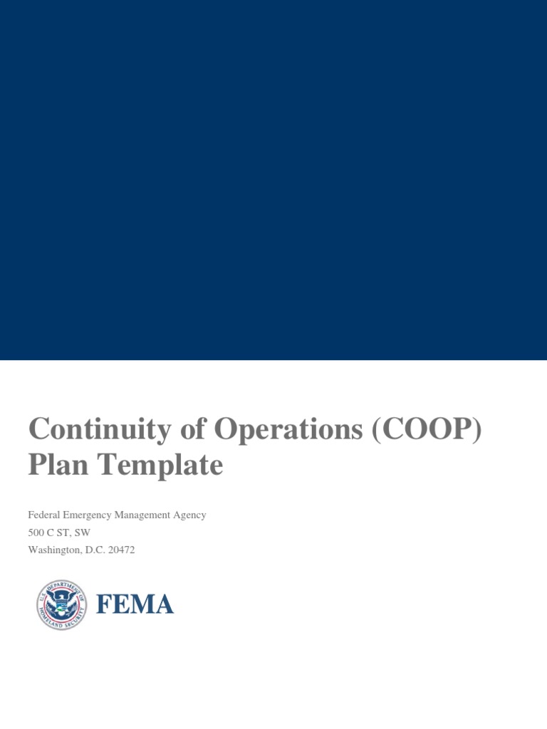 FEMA - Continuity of Operations (COOP) | Federal Emergency Management ...