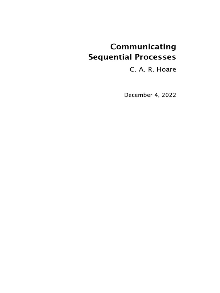 CSP Book | PDF | Mathematics | Process (Computing)