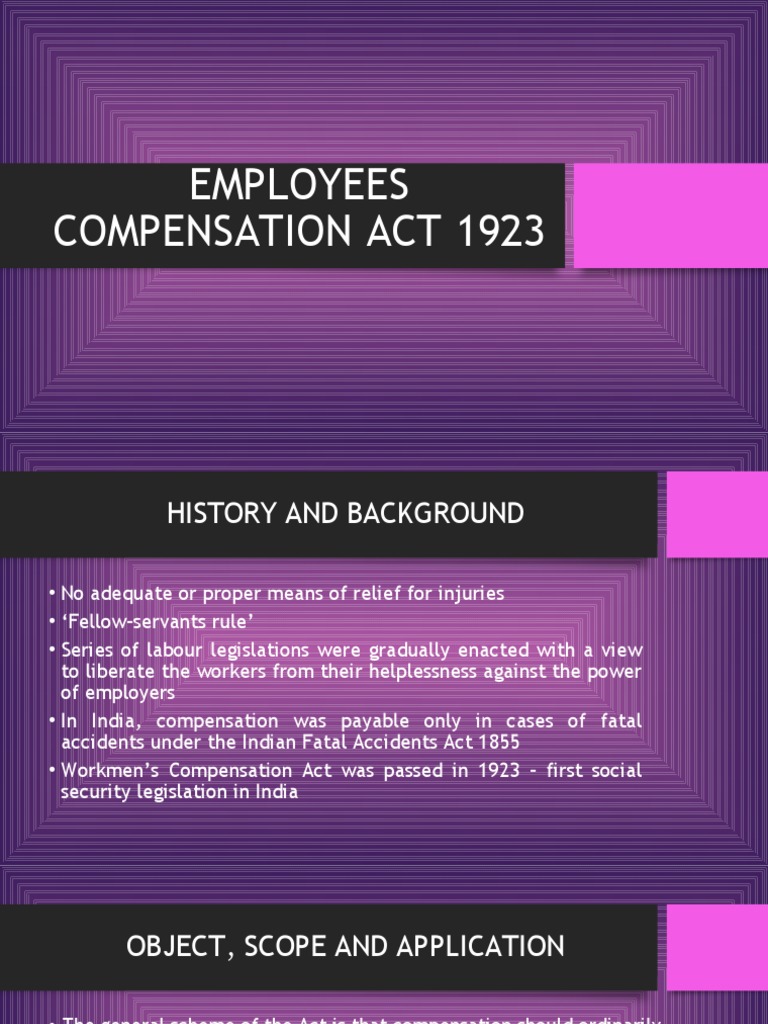 Workmen's Compensation Act Guide | PDF