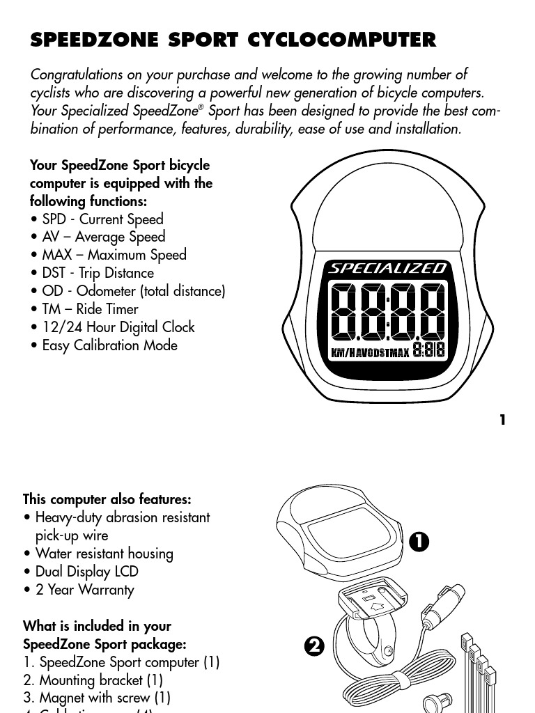 Specialized - Computer Bici SPORT | PDF | Speed | Manufactured Goods