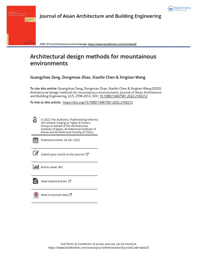 Jurnal - Architectural Design Methods For Mountainous Environments ...