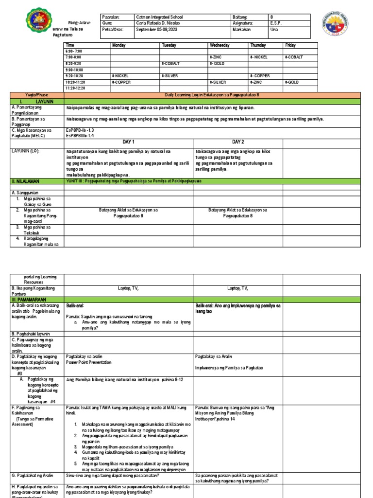DLL Week2-Esp8q1 | PDF