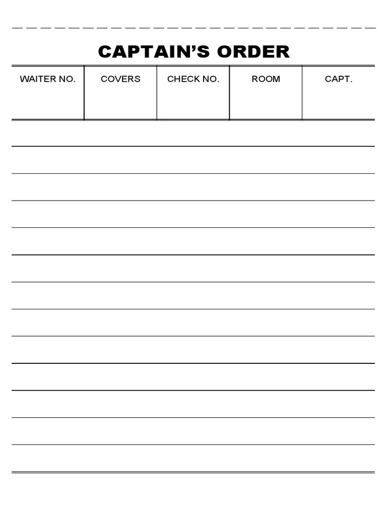 Captain's Order | PDF